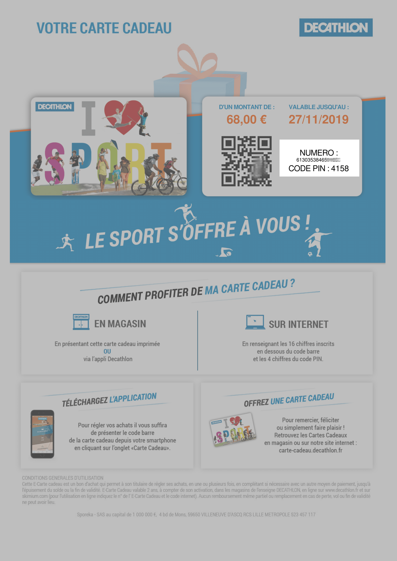 Utiliser votre code sur Decathlon.fr – Centre d'Aide