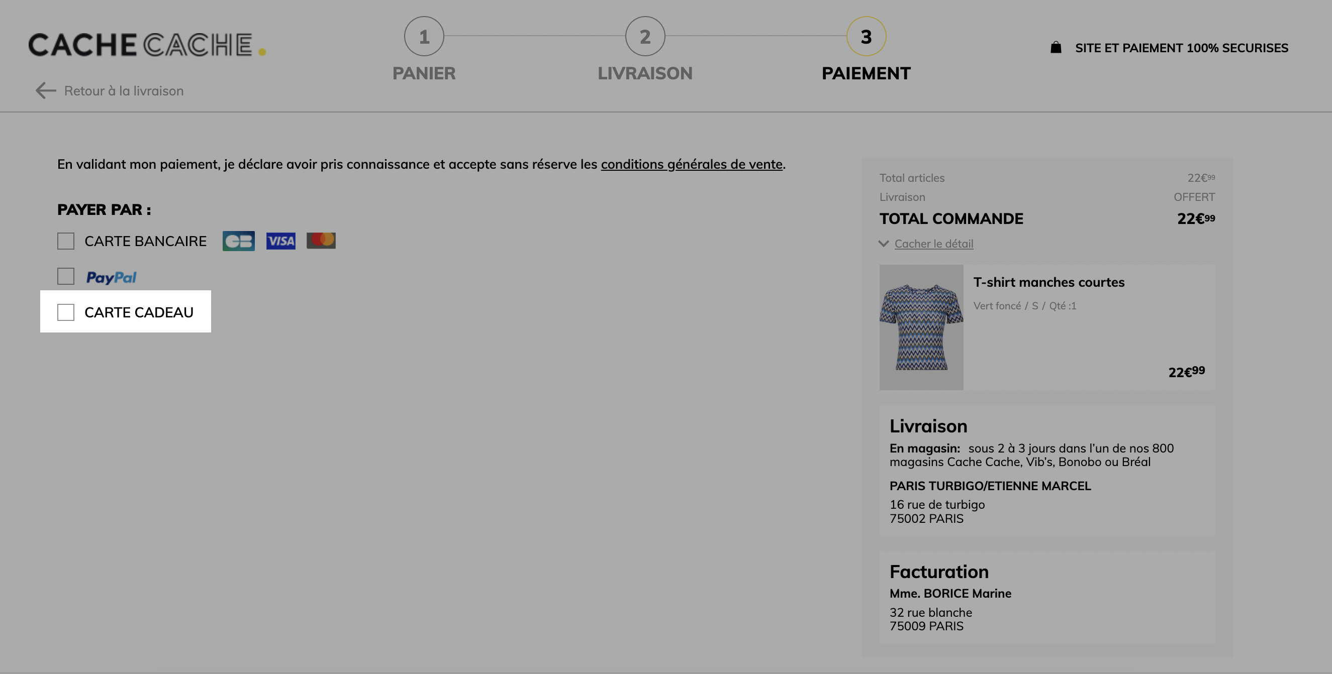 Utiliser votre E-carte cadeau Cache Cache – Centre d'Aide